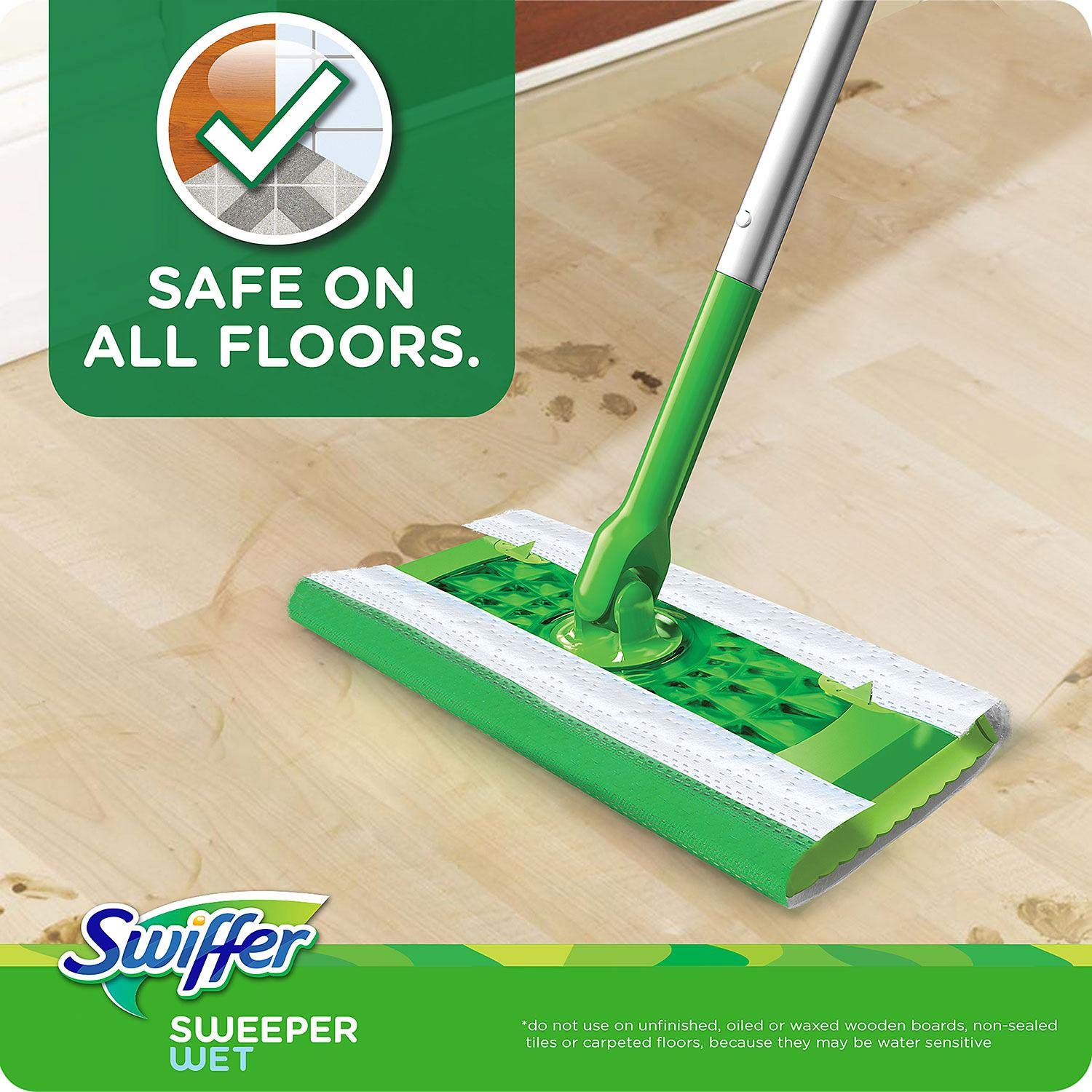 Swiffer Sweeper Wet Cloth Refill, White 60 Count