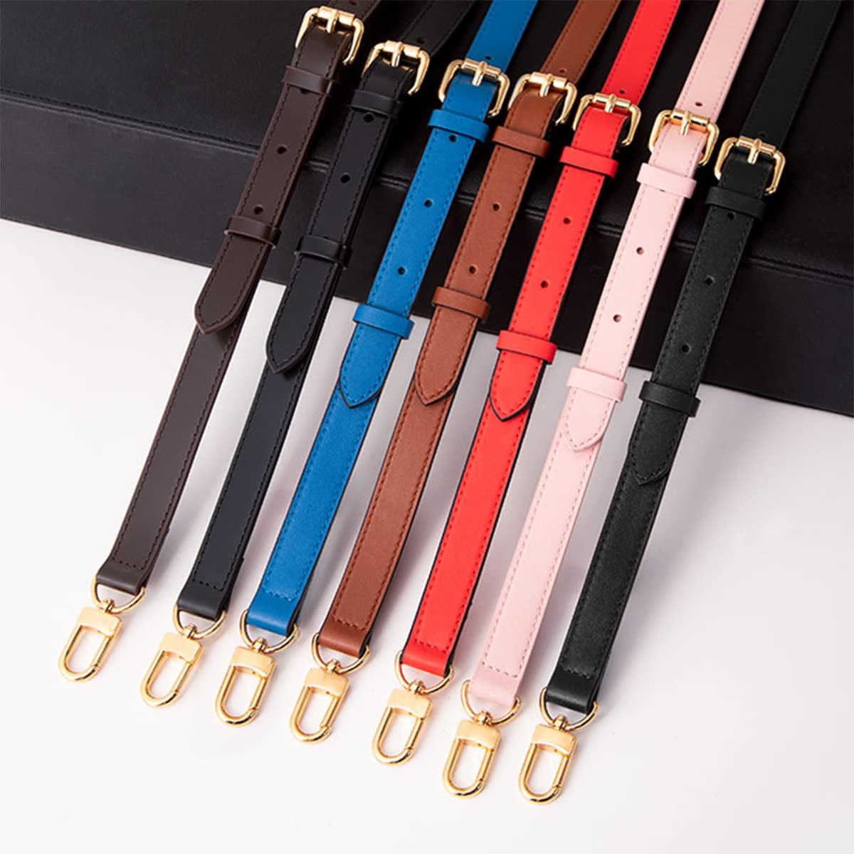WUTA Leather Strap Replacement Genuine Leather Adjustable Crossbody Strap for Louis Vuitton Women's Crossbody Handbags Calfskin-Natural