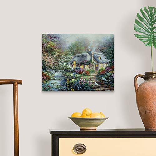 Little River Cottage Canvas Wall Art Print, Artwork