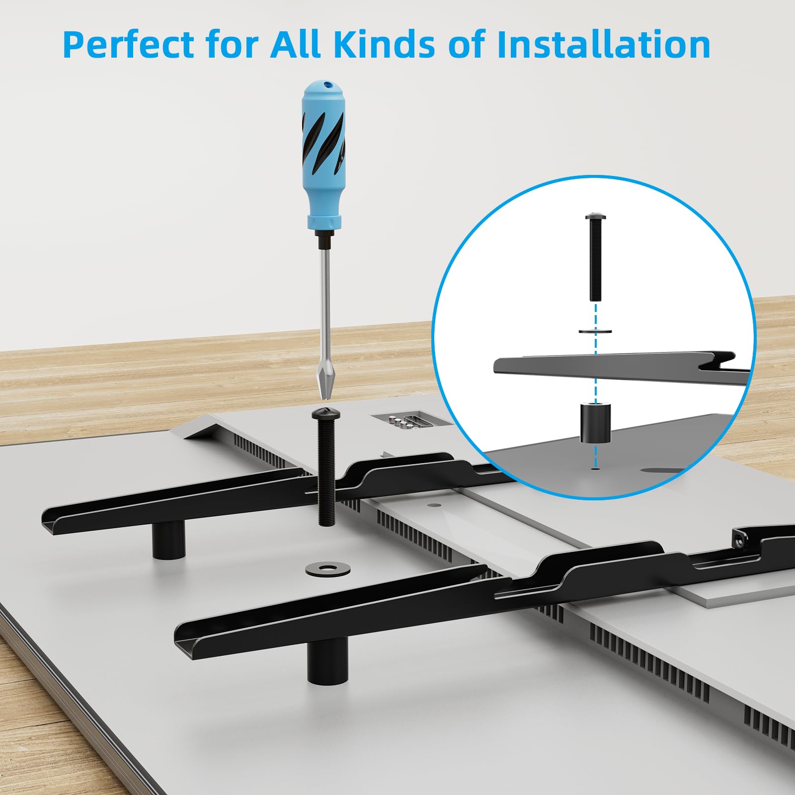 HOME VISION TV Mount Screws - Complete with M4, M5, M6, and M8 TV Mounting Hardware Kit Set, Washers, and Spacers Included Fit Most TVs up to 100 inch