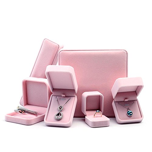 Oirlv Cute Velvet Ring Box Classical Ring Bearer Case Jewelry Gift Box for Engagement,Proposal,Wedding