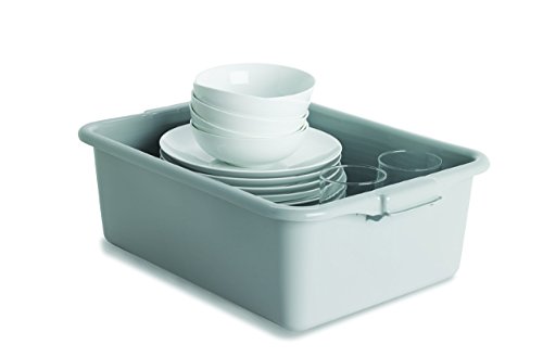 Artisan Utility Bus Box and Storage Bin with Handles, 2-Pack, Gray, 15.5" x 21" x 7"