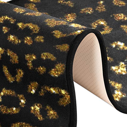 Leopard Print Animal Skin Kitchen Rugs Non-Slip Soft Doormats Bath Carpet Floor Runner Area Rugs for Home Dining Living Room Bedroom 72" X 24"
