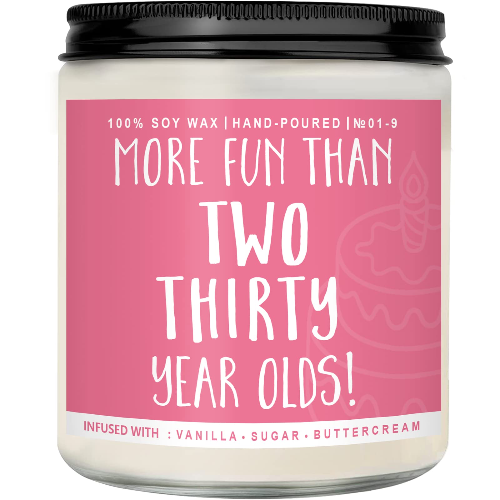 Auelife 60th Birthday Gifts for Women, Best 60th Birthday Gift Ideas, Perfect Birthday Present, Funny Birthday Presents for Mom, Friends, Wife, Sister, 7oz Vanilla Cream-Scented Candle