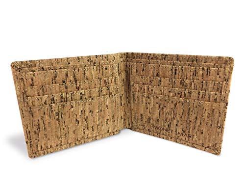 Vegan Wallet Made of Eco Friendly Cork, A Special & Unique Gift for Men, Extra Capacity For Notes, Credit Cards & IDs, Slim Cruelty Free RFID Blocking Wallet, Includes a Beautiful Recyclable Gift Box