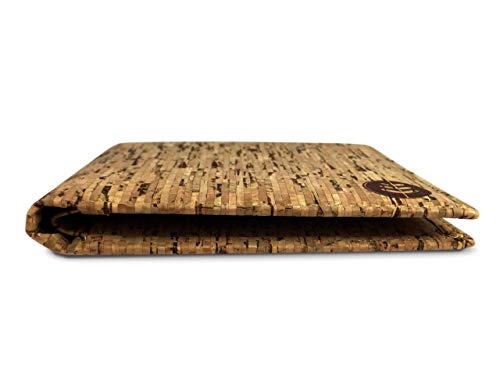 Vegan Wallet Made of Eco Friendly Cork, A Special & Unique Gift for Men, Extra Capacity For Notes, Credit Cards & IDs, Slim Cruelty Free RFID Blocking Wallet, Includes a Beautiful Recyclable Gift Box
