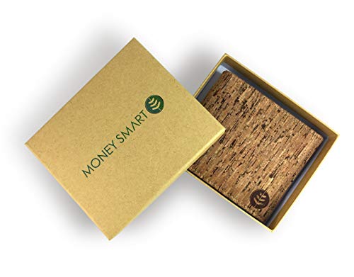 Vegan Wallet Made of Eco Friendly Cork, A Special & Unique Gift for Men, Extra Capacity For Notes, Credit Cards & IDs, Slim Cruelty Free RFID Blocking Wallet, Includes a Beautiful Recyclable Gift Box