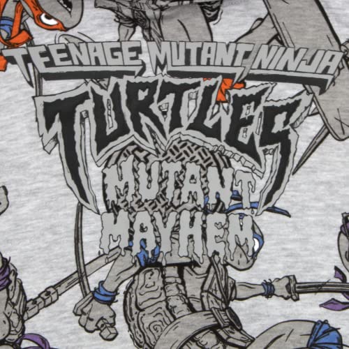Nickelodeon Teenage Mutant Ninja Turtles Mutant Mayhem Pullover Hoodie for Kids and Toddlers (Size 5/6, Grey)