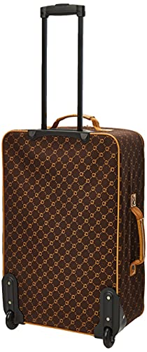 American Flyer Luggage Signature 4 Piece Set, telescoping_handle, Chocolate Gold, One Size