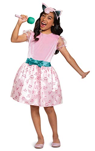 Disguise Pokemon Jigglypuff Costume Dress for Girls, Children's Character Outfit, Kids Size Medium (7-8) Pink (105469K)