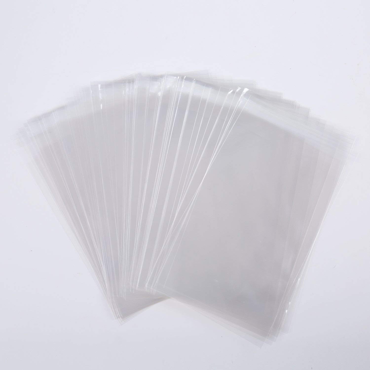 MOWO Clear Plastic Bags 7x9 inch Resealable Candy Coffee Beans Gift Wrap,Pack of 100, 1.6mil