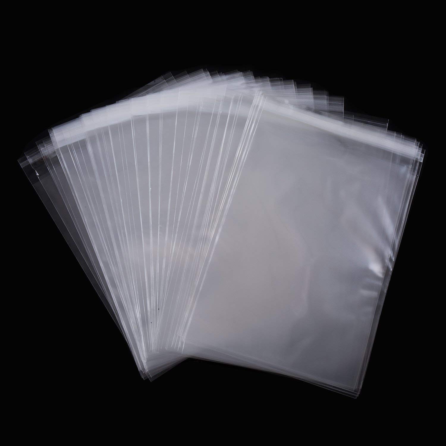 MOWO Clear Plastic Bags 7x9 inch Resealable Candy Coffee Beans Gift Wrap,Pack of 100, 1.6mil