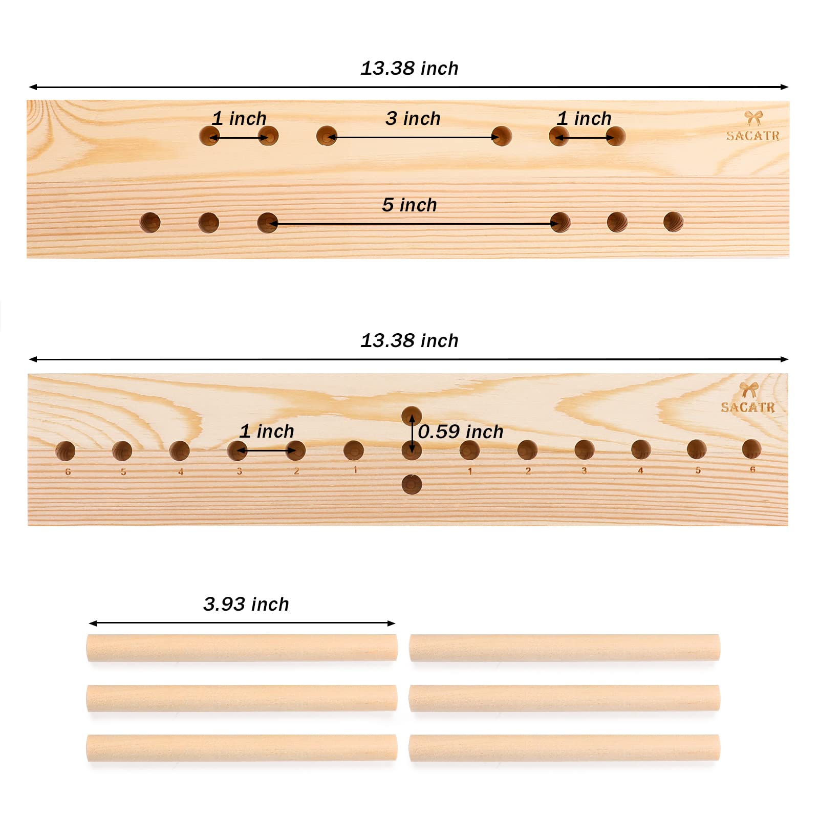 Bow Maker for Ribbon for Wreaths, Wooden Ribbon Bow Maker Tool for Christmas Bows, Hair Bows, Creating Gift Bows, Party Decorations, Corsages, Various Crafts(with Instructions)