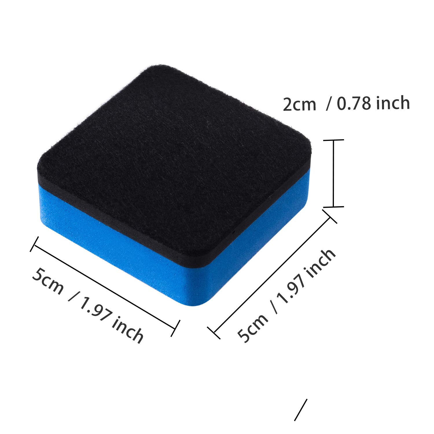 Favourde 48 Pack Magnetic Whiteboard Dry Eraser Chalkboard Cleansers for Classroom, Home and Office (Blue)
