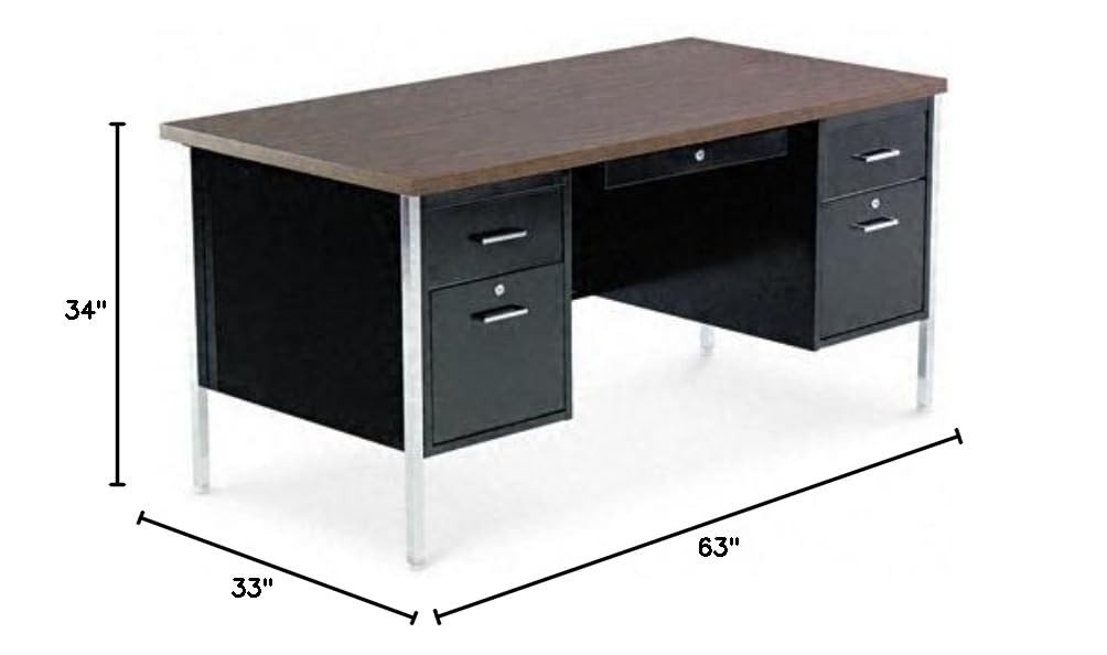 Alera Double Pedestal Steel Desk