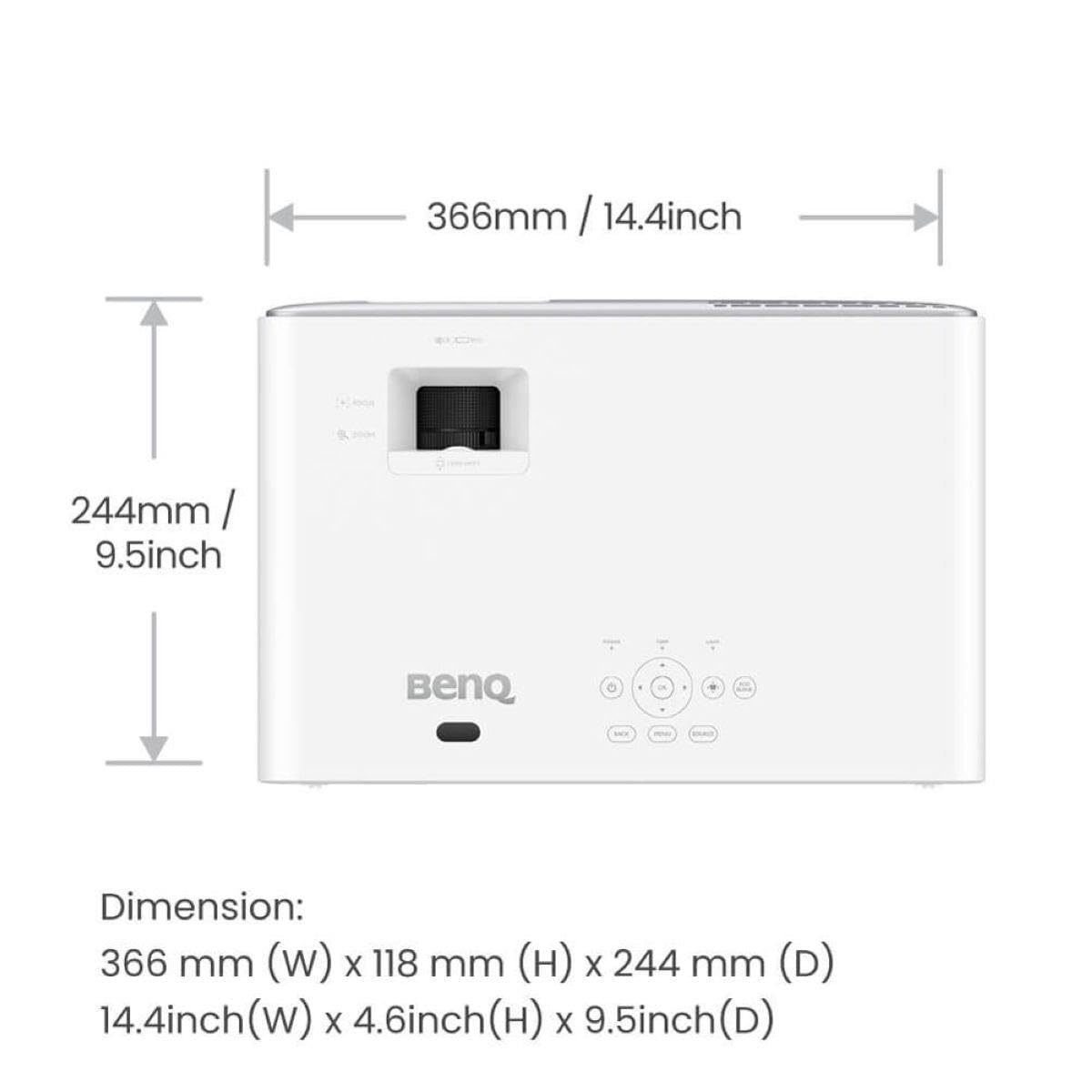 BenQ DLP HD Projector (HT2050) - 3D Home Theater Projector with All-Glass Cinema Grade Lens and RGBRGB Color Wheel,Silver/white