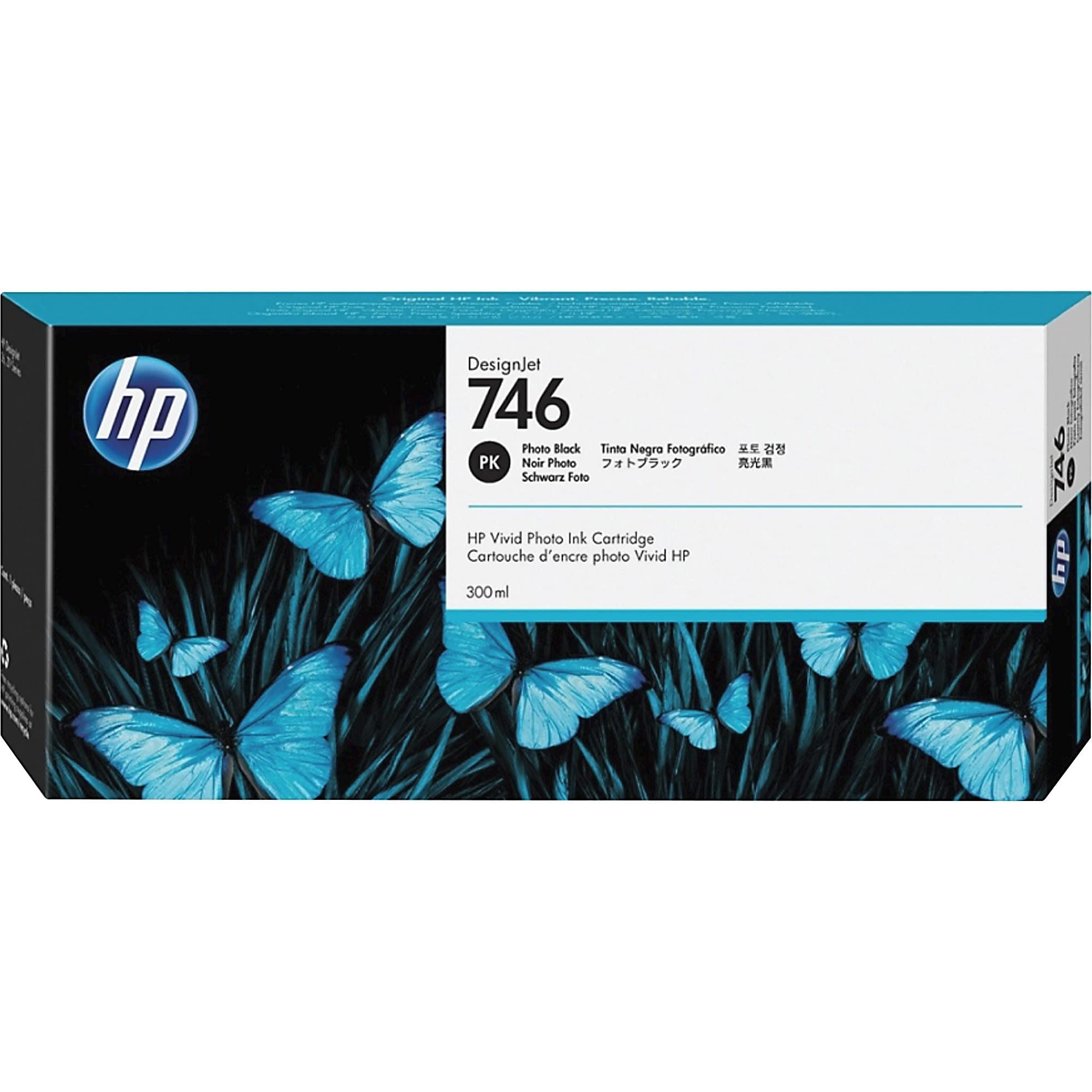 HP 746 Photo Black 300-ml Genuine Ink Cartridge (P2V82A) for DesignJet Z6 & Z9+ Large Format Printers