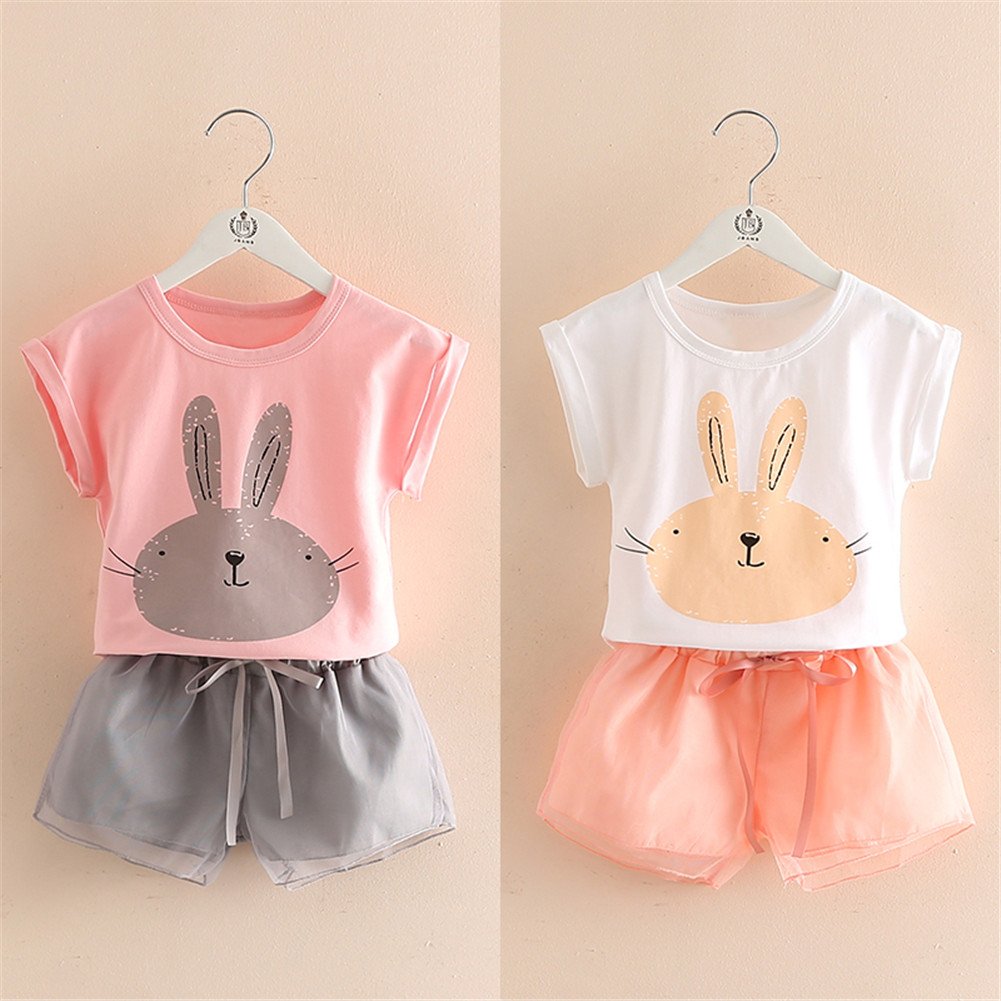 Mud Kingdom Cute Girls Outfits Boutique Bunny Summer Pink Size 7-8
