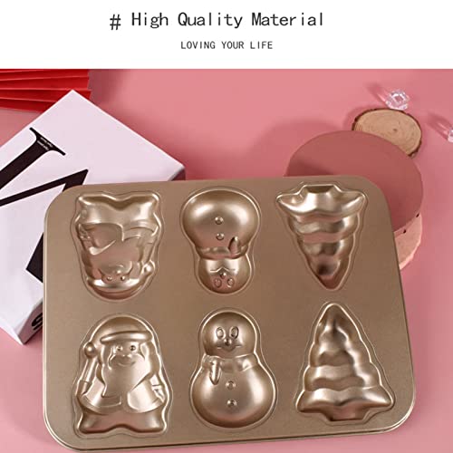 Carbon Steel Christmas Series Bakeware Professional Non-Stick Baking Pan Bread Moulds Cake Pan For Kitchen DIY Baking Cupcake Molds Free