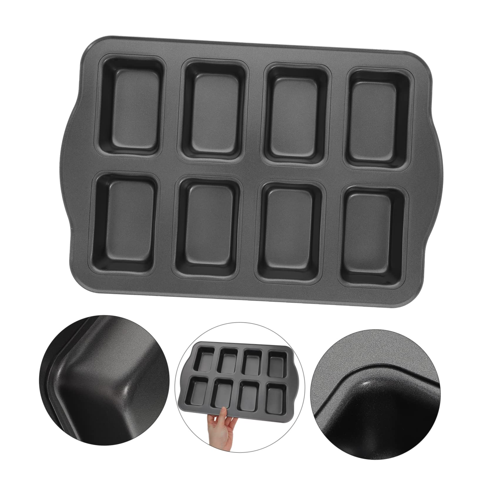 Carbon Steel Loaf Tins Mini Loaf Pans for Bread Baking Square Muffin Pan Oven Cake Pan Mini Bread Pans for Baking Oven Bread Pan Washable Baking Pan Bakery Baking Pan Baking Supply
