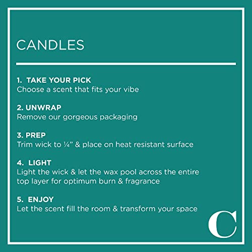 Caldrea Scented Candle, Made with Essential Oils and Other Thoughtfully Chosen Ingredients, 45 Hour Burn Time, Sea Salt Neroli Scent, 8.1 oz