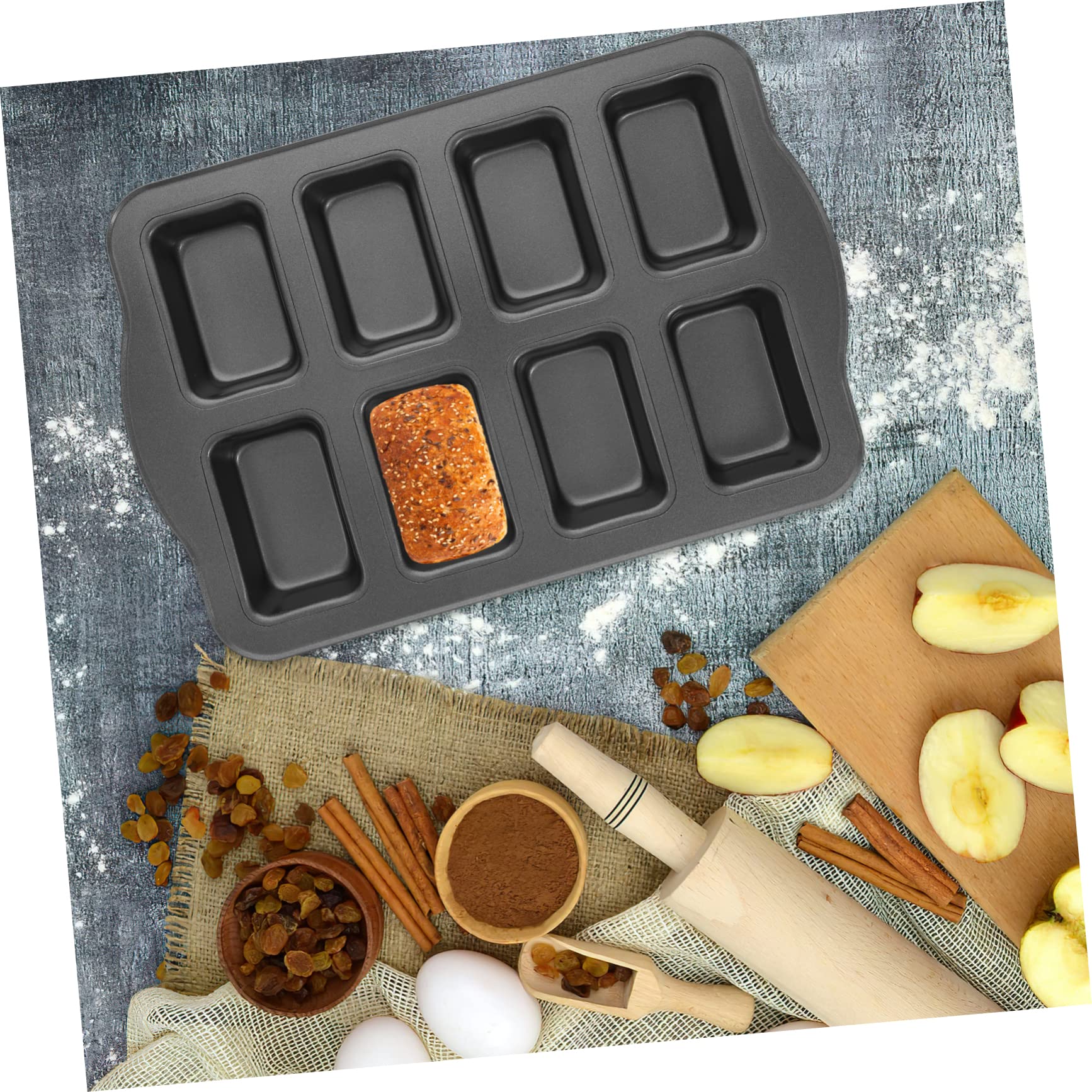 Carbon Steel Loaf Tins Mini Loaf Pans for Bread Baking Square Muffin Pan Oven Cake Pan Mini Bread Pans for Baking Oven Bread Pan Washable Baking Pan Bakery Baking Pan Baking Supply