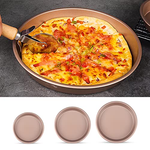 6/8/10in Non-Stick Baking Tray Pizza Pan Thickened Carbon Steel Bread Cake Mold Round Kitchen Baking Accessory Bakeware Round Deep-dish Plates Pans