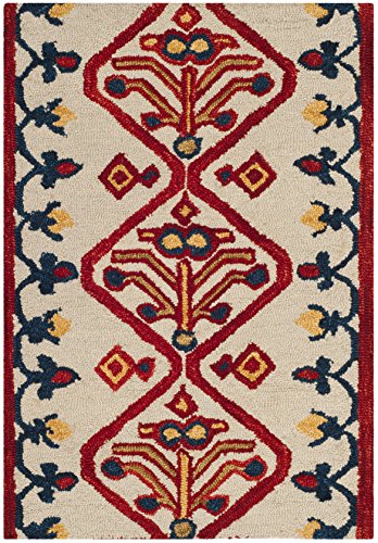 SAFAVIEH Aspen Collection 2' x 3' Ivory/Multi APN703A Handmade Moroccan Boho Tribal Wool Accent Rug