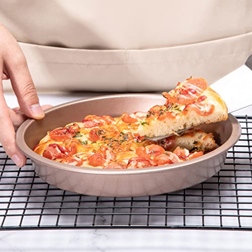 6/8/10in Non-Stick Baking Tray Pizza Pan Thickened Carbon Steel Bread Cake Mold Round Kitchen Baking Accessory Bakeware Round Deep-dish Plates Pans