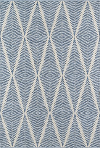 Erin Gates by Momeni River Beacon Denim Hand Woven Indoor Outdoor Area Rug 2' X 3'