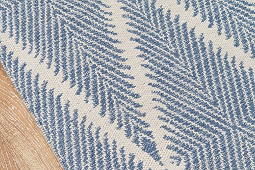 Erin Gates by Momeni River Beacon Denim Hand Woven Indoor Outdoor Area Rug 2' X 3'