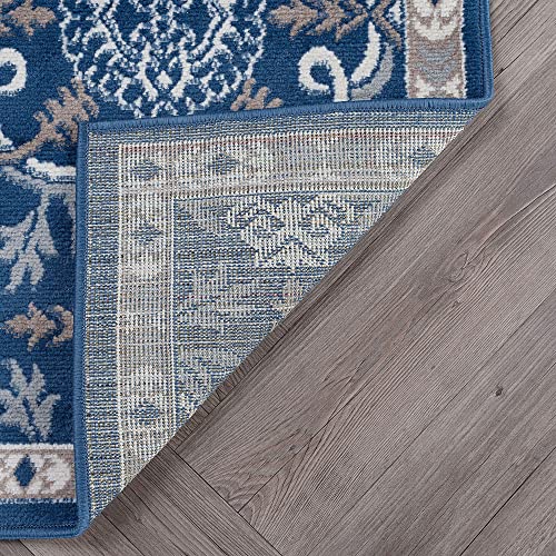 Izel Navy 5x7 Area Rug - Area Rugs for Living Room, Bedroom Rug, Dining Room Rug, Entryway or Kitchen Rug - Alfombras para Salas
