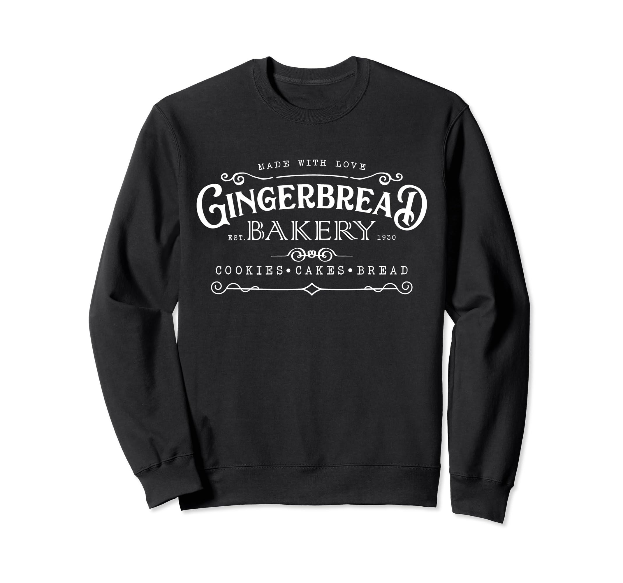 Retro Vintage Xmas Cookies Sign Christmas Gingerbread Bakery Sweatshirt
