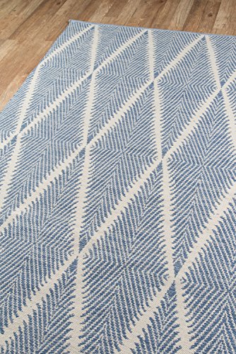 Erin Gates by Momeni River Beacon Denim Hand Woven Indoor Outdoor Area Rug 2' X 3'