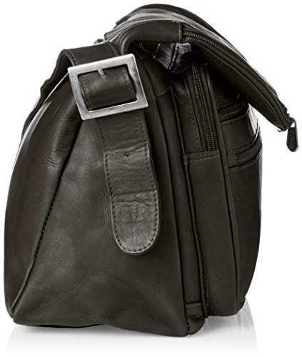 Piel Leather Cross Body Tote, Black, One Size