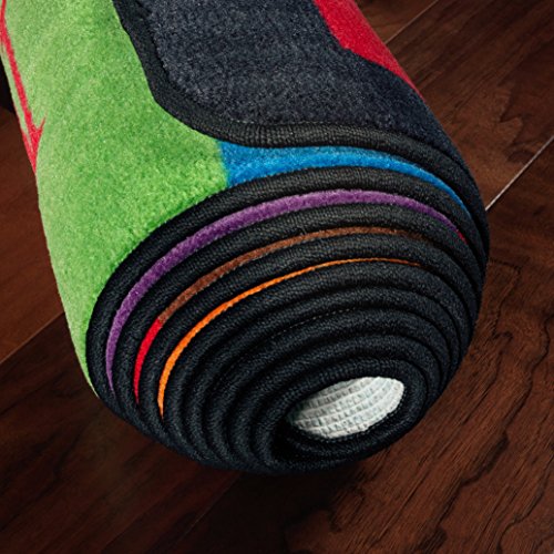 Flagship Carpets ABC Letter Blocks Area Rug for Children's Classroom Floor Mat, Play Room Carpet and General Educational Activities, 7'6" x 12', Multi-Color