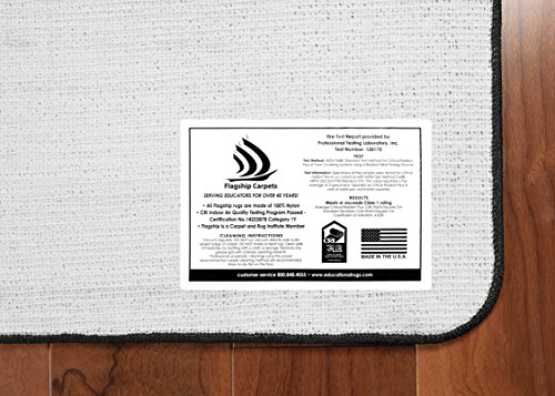 Flagship Carpets ABC Letter Blocks Area Rug for Children's Classroom Floor Mat, Play Room Carpet and General Educational Activities, 7'6" x 12', Multi-Color