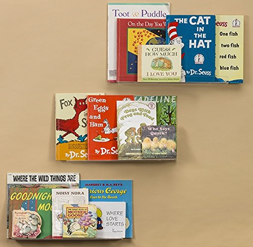 Unum Set of 3 15" Acrylic Floating Wall Ledges/Display Shelves β 5MM Thick Invisible Spice Racks - Crystal Clear Photo Ledge - Nursery/Kids' Bookshelf - 15" L x 4" D x 2" H (3-Pack)