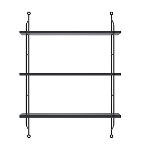 Homdox 3-Tier Industrial Floating Shelves Wall Mounted Display Wall Shelf Storage Rack Wall Rack Holder Rack