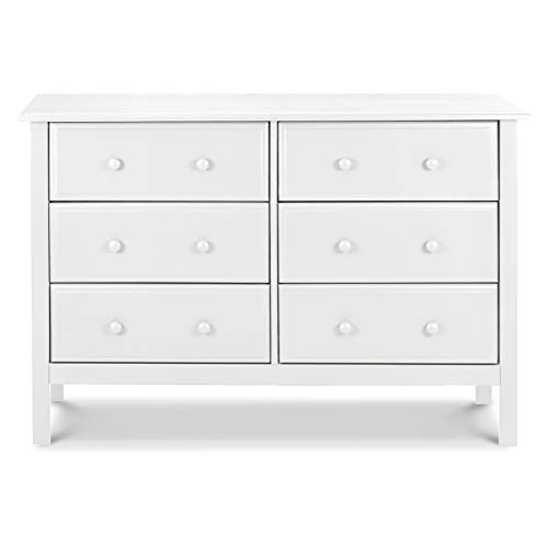 DaVinci Jayden 6-Drawer Double Wide Dresser in White, Greenguard Gold Certified