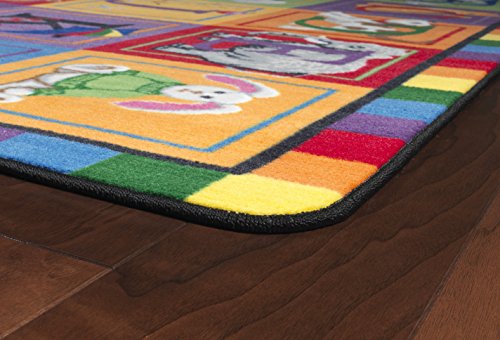 Flagship Carpets ABC Letter Blocks Area Rug for Children's Classroom Floor Mat, Play Room Carpet and General Educational Activities, 7'6" x 12', Multi-Color