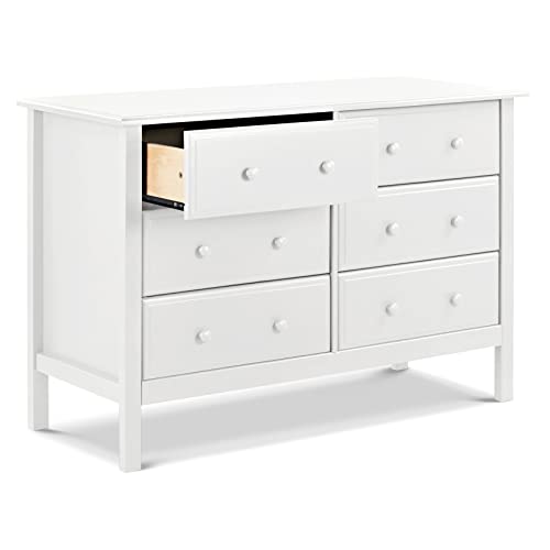 DaVinci Jayden 6-Drawer Double Wide Dresser in White, Greenguard Gold Certified