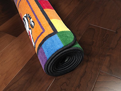 Flagship Carpets ABC Letter Blocks Area Rug for Children's Classroom Floor Mat, Play Room Carpet and General Educational Activities, 7'6" x 12', Multi-Color