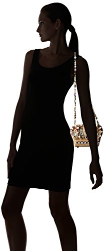 Mary Frances Queendom Beaded Jeweled Royal Crown Shoulder Handbag Purse, Gold