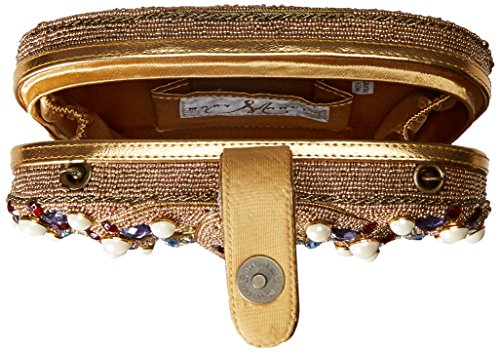 Mary Frances Queendom Beaded Jeweled Royal Crown Shoulder Handbag Purse, Gold