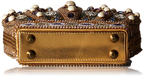 Mary Frances Queendom Beaded Jeweled Royal Crown Shoulder Handbag Purse, Gold