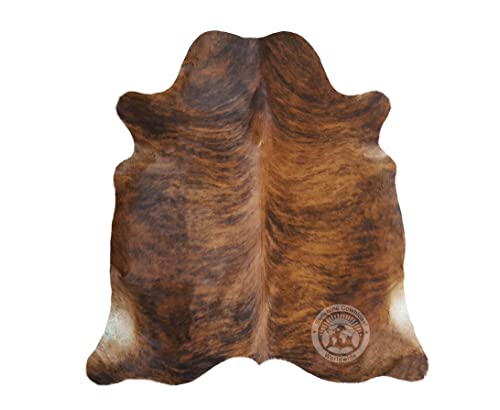 Genuine Brindle Cowhide Rug XL 6 x 7-8 ft. 180 x 240 cm