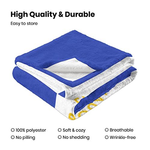 Carwayii El Salvador Flag Blanket,Cozy Thermal Sherpa Throw Blanket No Shedding Flannel Couch Lap Blanket for Bed Couch,Soft Office Blanket All Season 50''x60''