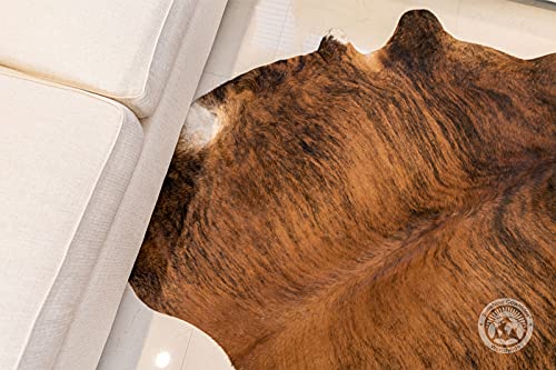 Genuine Brindle Cowhide Rug XL 6 x 7-8 ft. 180 x 240 cm