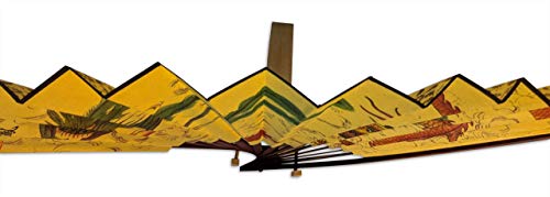 C&K Solutions Bamboo Tripod Folding Fan Stand Wall Mount; Sturdy Display Base; Large Japanese Hand Held Fan Holder